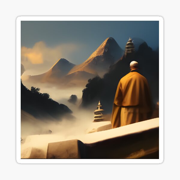 "monk" Sticker for Sale by Noissy | Redbubble