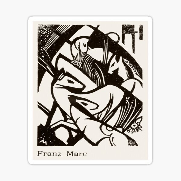 "Copy of Franz Marc Horses - famous painting" Sticker for Sale by ...
