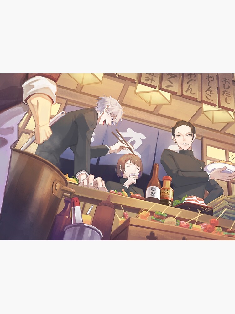 "Gojo and his team eating out" Poster for Sale by BerserkerArmy | Redbubble