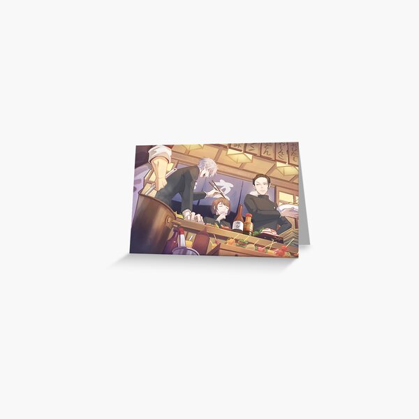 "Gojo and his team eating out" Greeting Card for Sale by BerserkerArmy ...