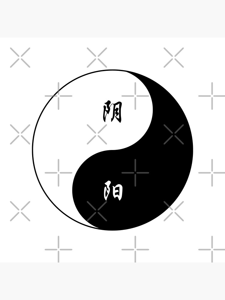 "Yin and Yang 阴阳 with Chinese Characters" Photographic Print for Sale ...