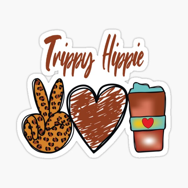 "Trippy Hippie Coffee lover" Sticker for Sale by greatteesdesign ...