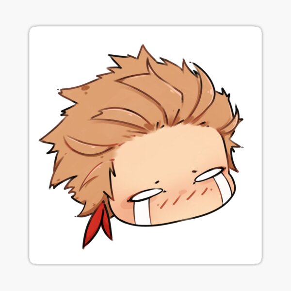"MHA Hawks CryBaby Blush " Sticker for Sale by xpuppybitesx | Redbubble