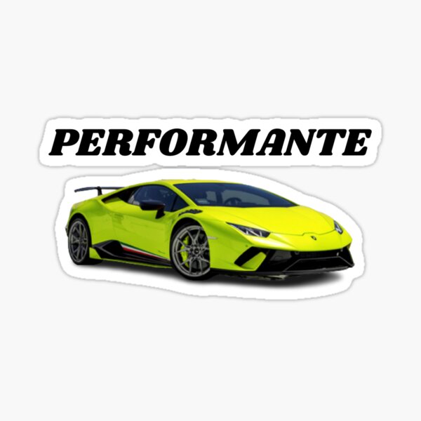 "Modified Yellow Lamborghini Huracán Performante" Sticker for Sale by ...