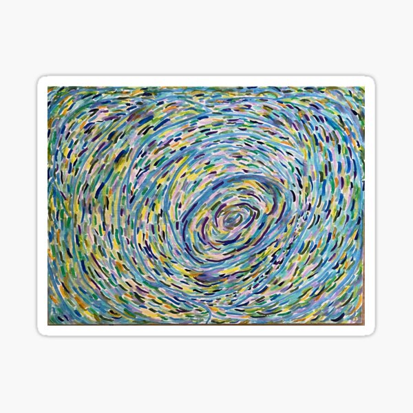 "Van Gogh's Fingerprint Acrylic Painting" Sticker for Sale by ...