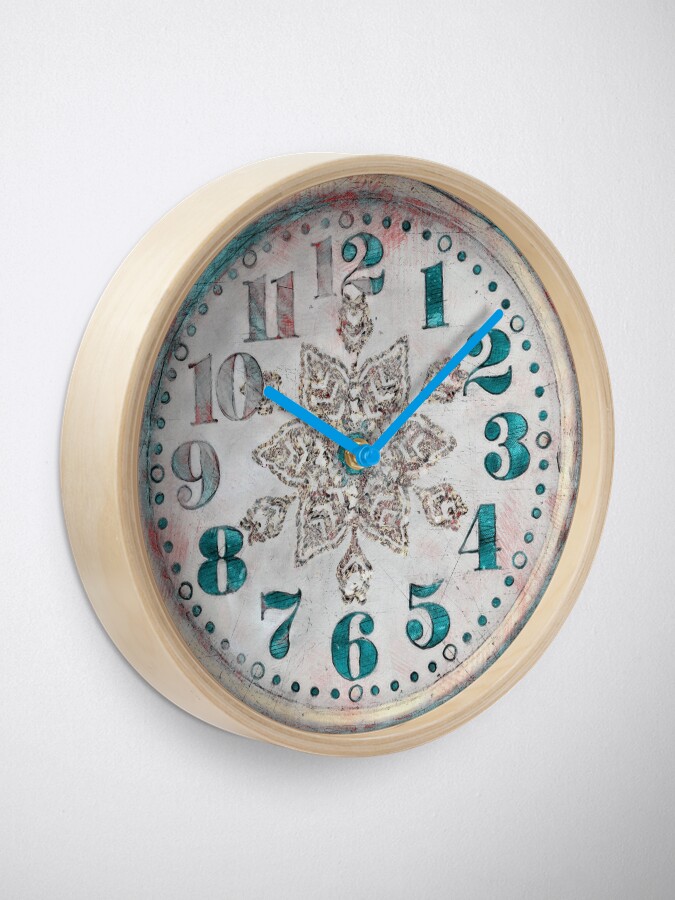 "Antique Vintage Old Pretty Clock" Clock by livianasgifts | Redbubble