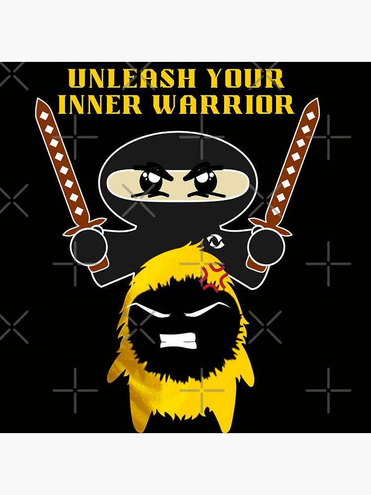 "Unleash Your Inner Warrior " Sticker for Sale by OffCenterSpace ...