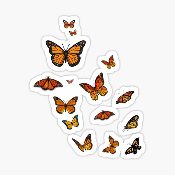 "Flying monarch butterfly" Sticker for Sale by fabrice1987 | Redbubble