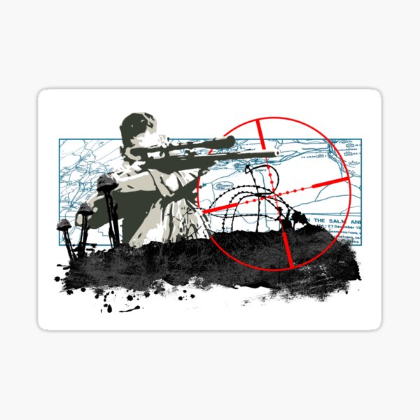 "Long Shot (Sniper)" Sticker by JoshEdgar | Redbubble