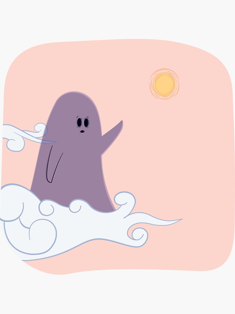 "Sun Bather Cloud Sprite" Sticker for Sale by CloudedMoonArt | Redbubble