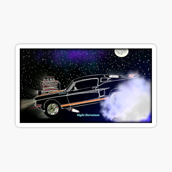 "Muscle Cars // Night Horseman!" Sticker for Sale by Imagin8er | Redbubble