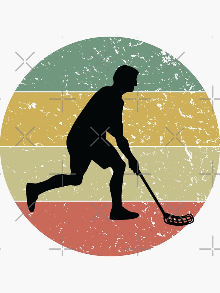 "Retro Vintage Floorball, florbal, Funny Floorball, Hockey" Sticker for ...