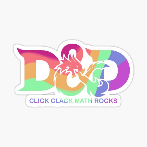 "DND math rocks logo" Sticker for Sale by randompiece | Redbubble
