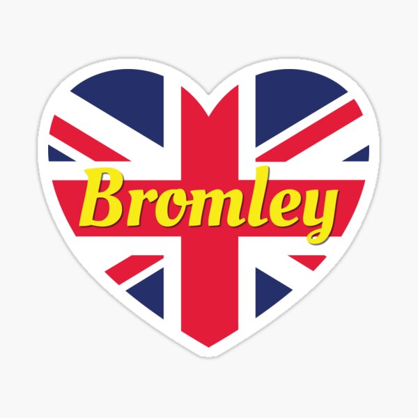 "Bromley England UK British Flag Heart (White)" Sticker for Sale by ...
