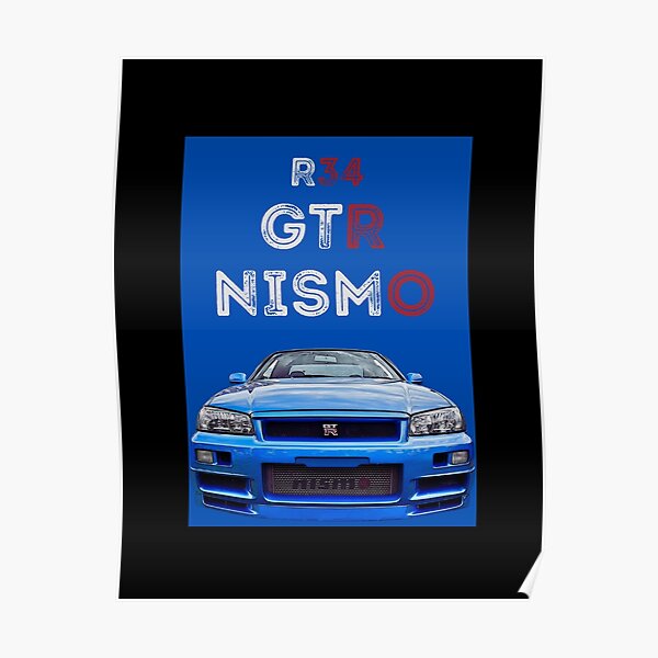 "R34 GTR Nismo" Poster for Sale by radestilo | Redbubble