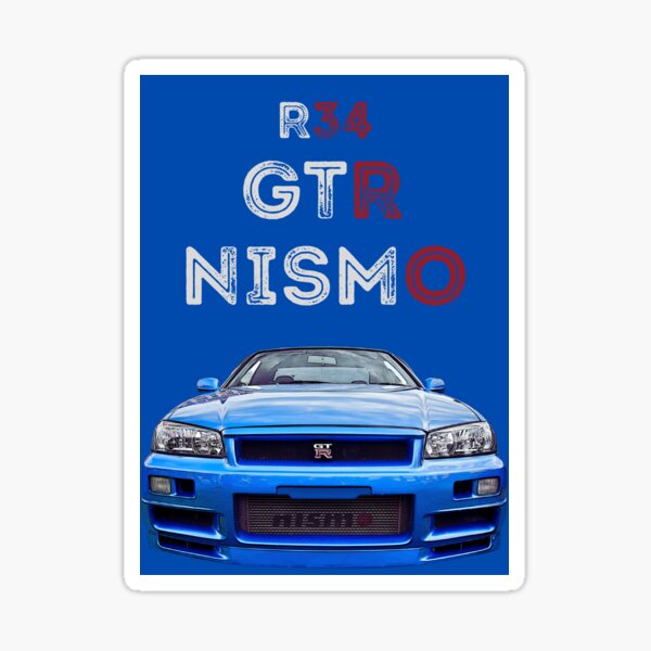 "R34 GTR Nismo" Sticker for Sale by radestilo | Redbubble