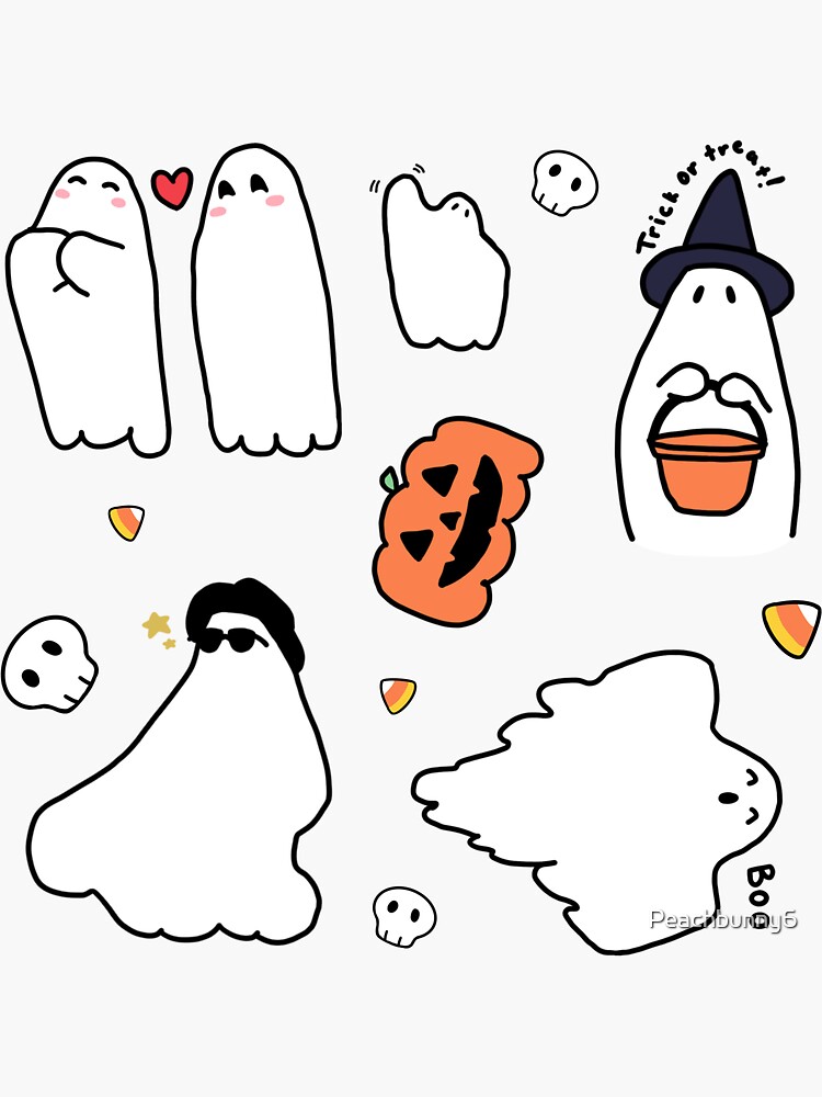 "Ghosts" Sticker for Sale by Peachbunny6 | Redbubble