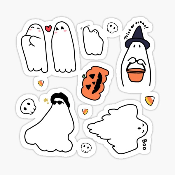 "Ghosts" Sticker for Sale by Peachbunny6 | Redbubble