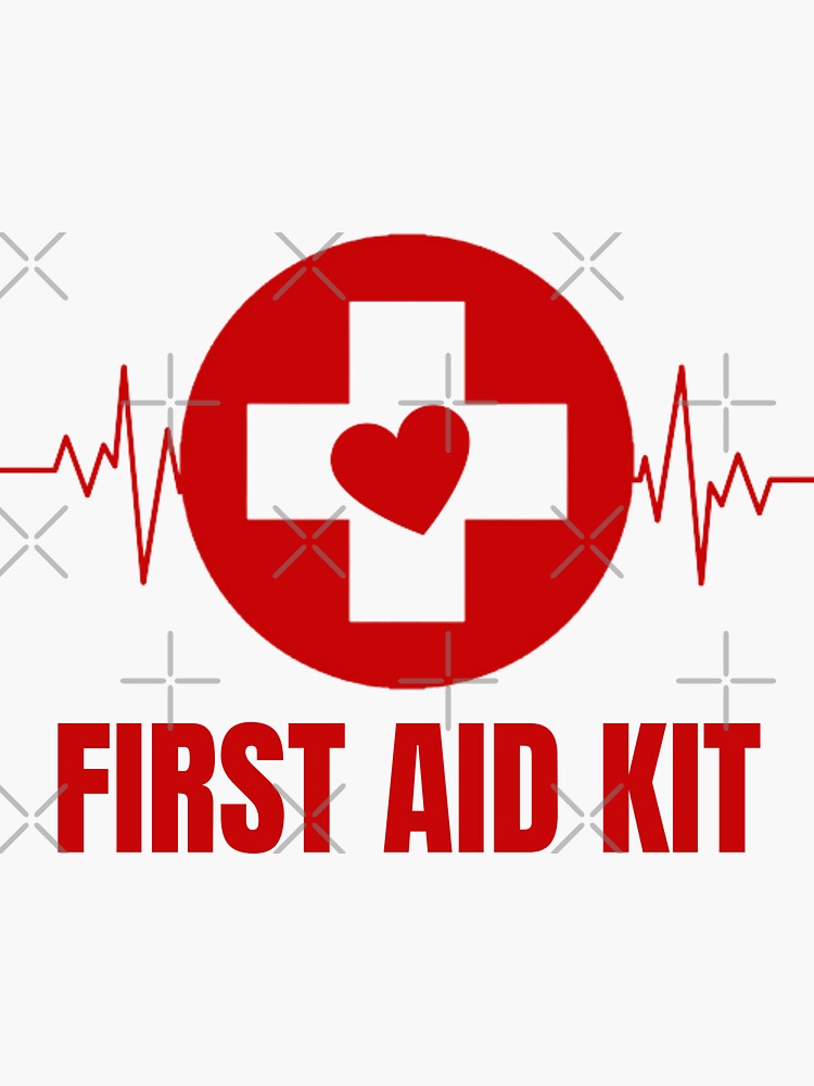 "First Aid & Emergency Sticker" Sticker for Sale by noyomiart | Redbubble