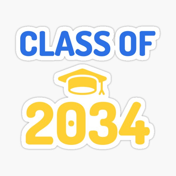 "Class of 2034" Sticker for Sale by fabrice1987 | Redbubble