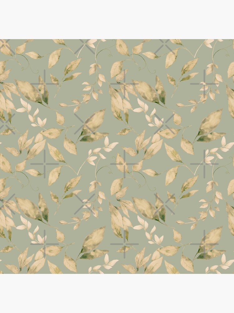 "Sage green cottagecore botanical pattern" Sticker for Sale by ...