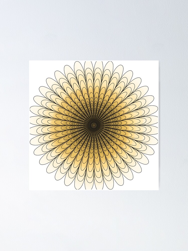 "Yellow Gradient Flower" Poster for Sale by RavenRarities | Redbubble