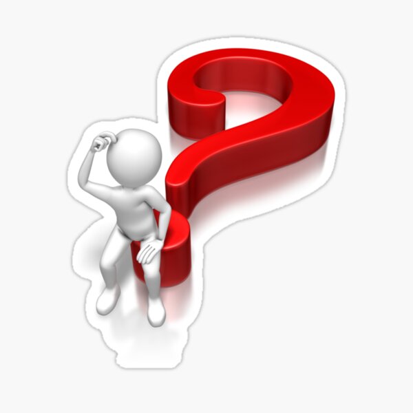 " Question mark shirt" Sticker for Sale by lowmza | Redbubble