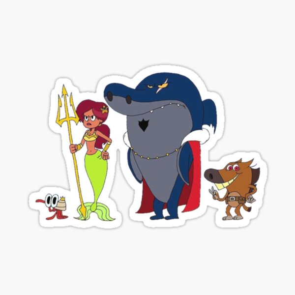 "zig and sharko " Sticker for Sale by SkylaPaceArt | Redbubble