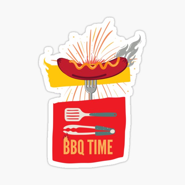 "BBQ Time sausage" Sticker for Sale by iamkamelo | Redbubble