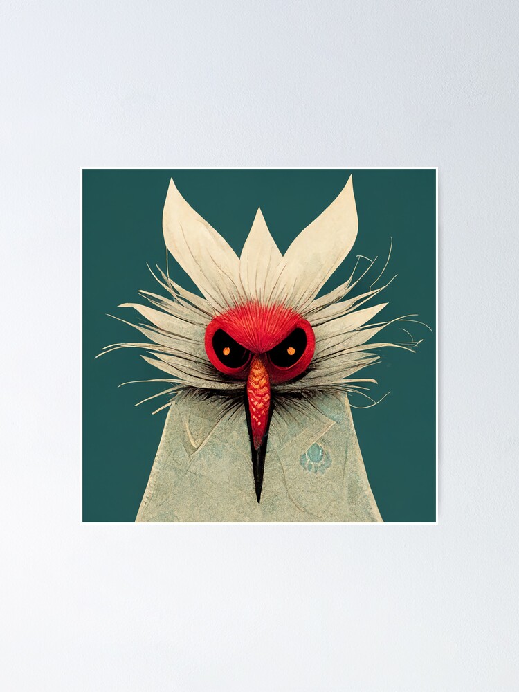 "Dr Seuss inspired evil bird design" Poster for Sale by ThePurpleMelon ...