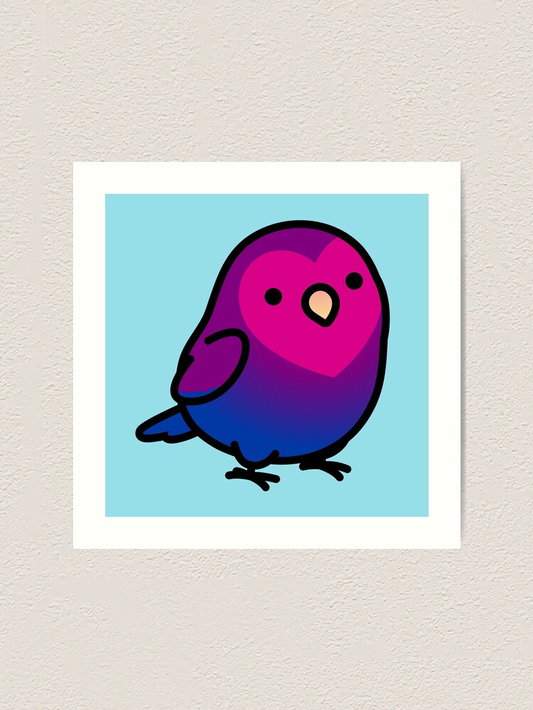 ""Bi Bi Birdie" Bisexual LGBT+ Pride Lovebird" Art Print for Sale by ...