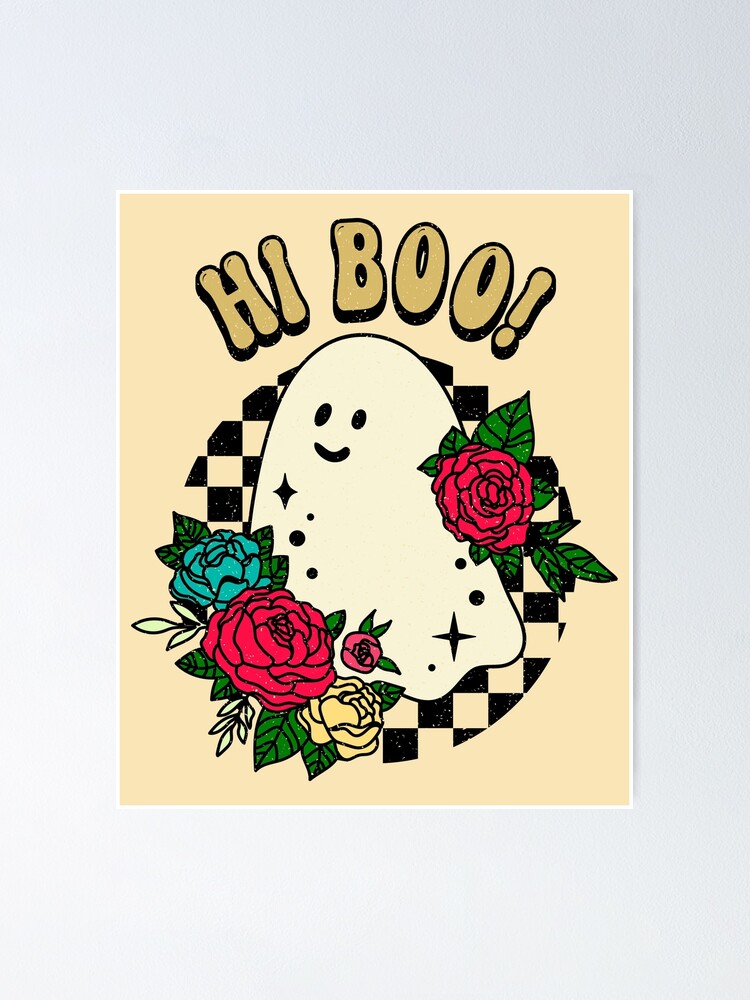 "Hi Boo Vintage Retro Cute Halloween " Poster for Sale by karimqlf ...