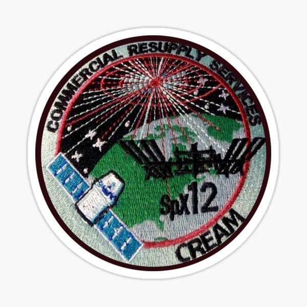 "The NASA CRS-12 (SpX-12) Mission Logo" Sticker by Quatrosales | Redbubble