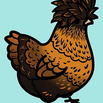 "Chubby Golden Polish Chicken" Art Board Print for Sale by birdhism ...