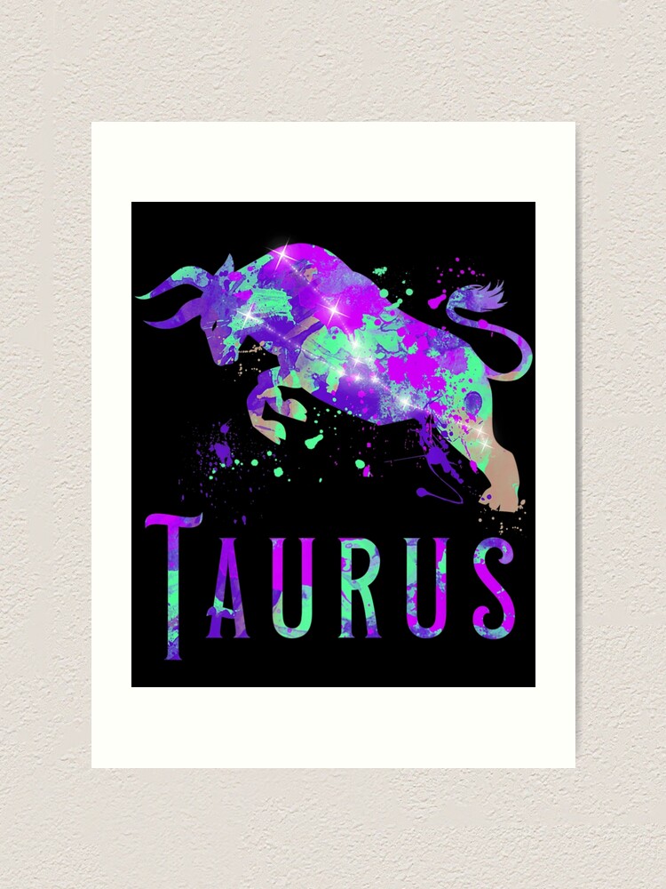 "Watercolor Taurus Symbol Zodiac Sign Astrology Horoscope" Art Print ...