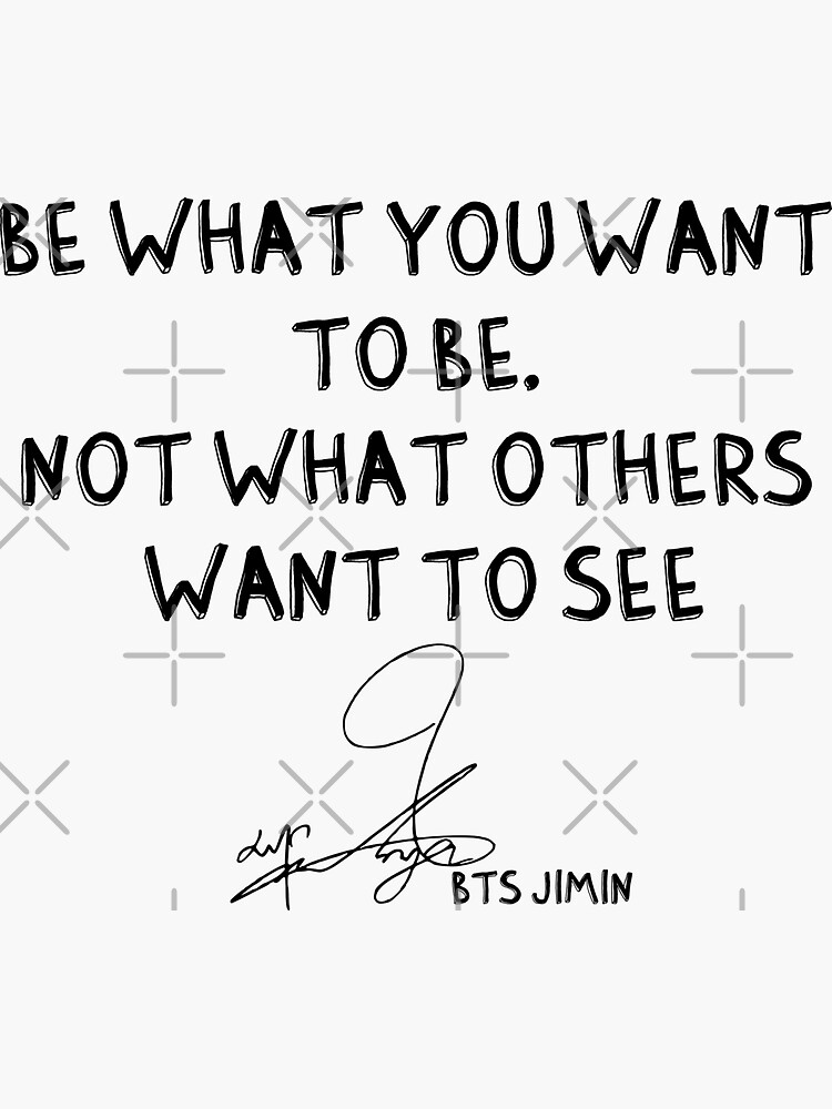 "BTS QUOTE" Sticker for Sale by ConceptMencken | Redbubble