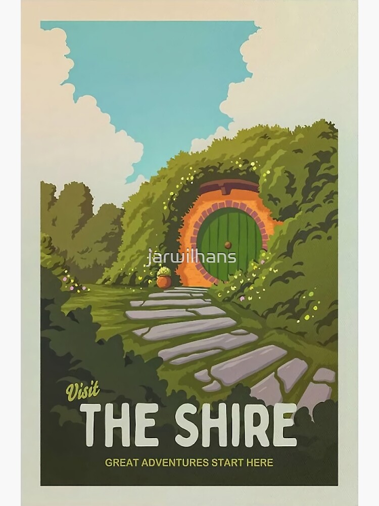 Visit To The Shire Vintage - Great Adventures Start Here Poster Premium ...