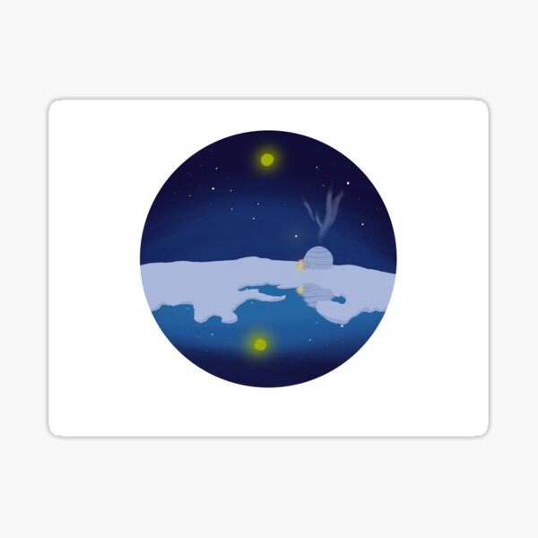 "Igloo on a Starry Night " Sticker for Sale by Yumikit | Redbubble