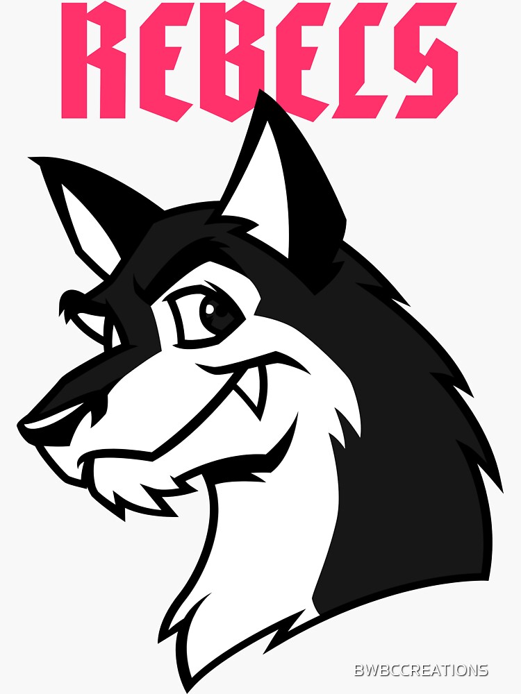 "Wolf- Rebel wolf" Sticker for Sale by BWBCCREATIONS | Redbubble