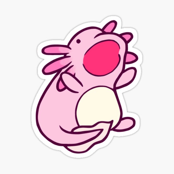 "Screaming Axolotl" Sticker for Sale by koodoodles | Redbubble