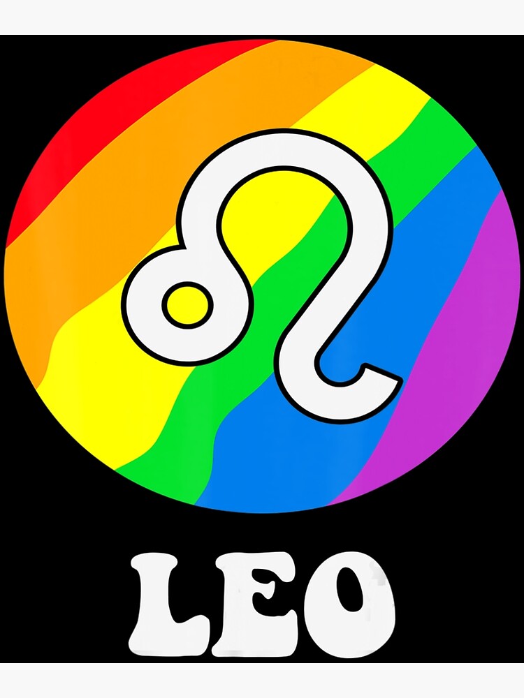 Lgbt Gay Pride Flag Leo Zodiac Sign Poster For Sale By Thuyyeu