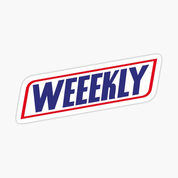 "Weeekly Snicn " Sticker for Sale by AliffStudio | Redbubble