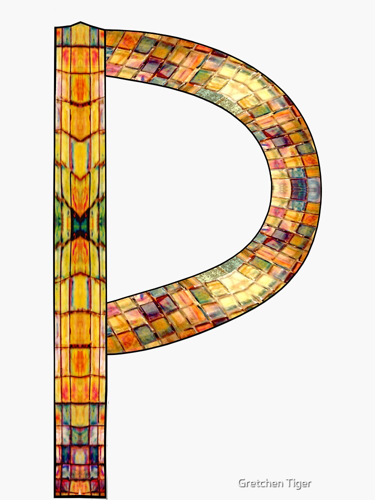 "ALPHABET - Stained Glass Letter "P"" Sticker for Sale by geegeetee11 ...