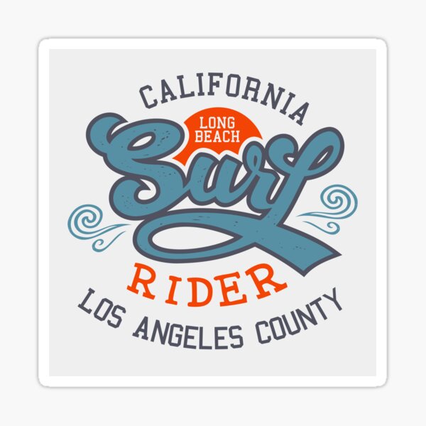 "California Surf Rider" Sticker for Sale by traumfaenger | Redbubble