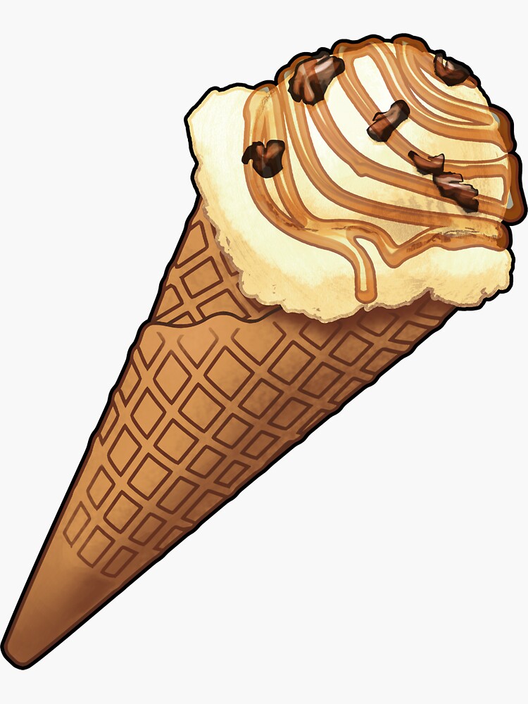 "Maple Walnut Ice Cream Cone" Sticker for Sale by torchbrenner | Redbubble