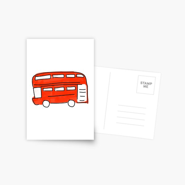 "Red Double Decker Bus London Sticker British Watercolor, England ...