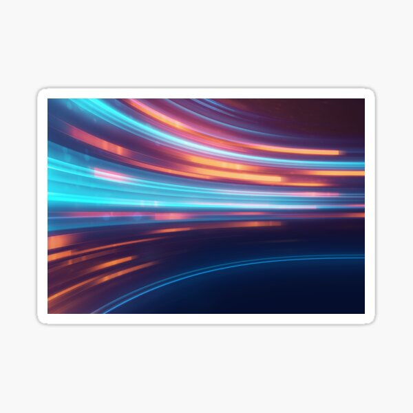 "Neon Speed Light Exposure" Sticker for Sale by Ade-Mercury | Redbubble