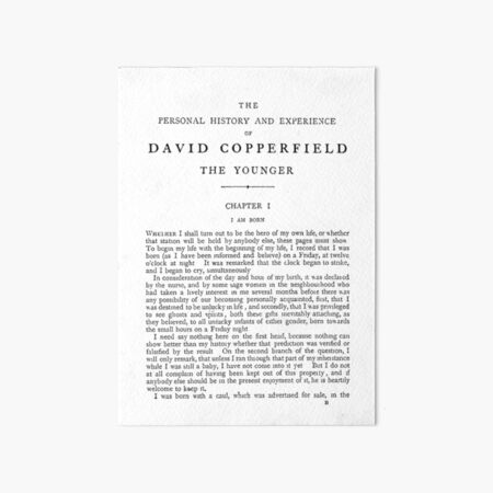 "HIGH RESOLUTION David Copperfield Charles Dickens First Page" Art ...
