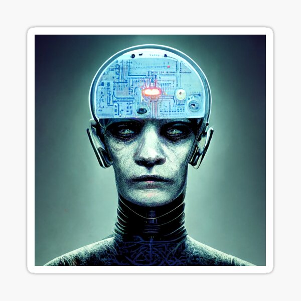 "Cyborg - 009 - Electronic Head" Sticker for Sale by lapart | Redbubble