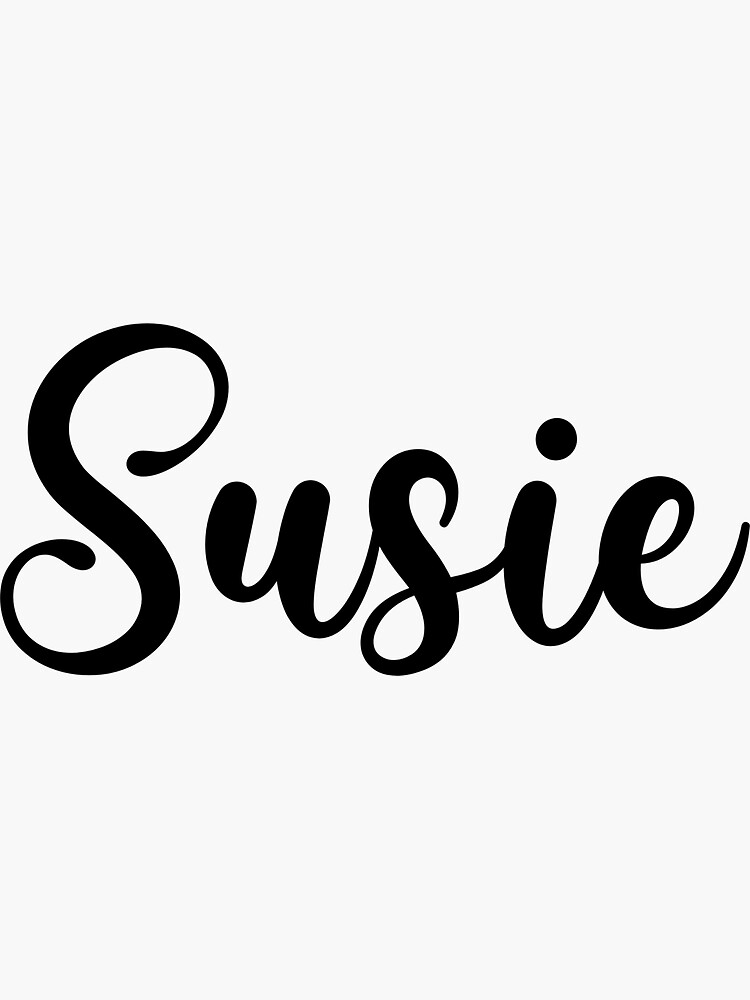 "Susie Name - Handwritten Calligraphy" Sticker for Sale by YelenaStore ...